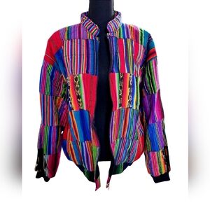 Jackets & Coats | Vintage Guatemalan Jacket Boho Hippy Serape Western ...